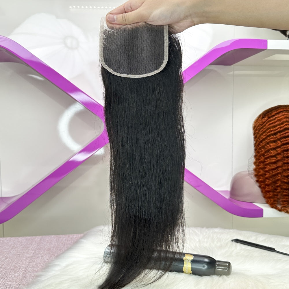 JP Hair 4x4 HD Lace Cloure Straight Small Knots 100% Human Hair ...